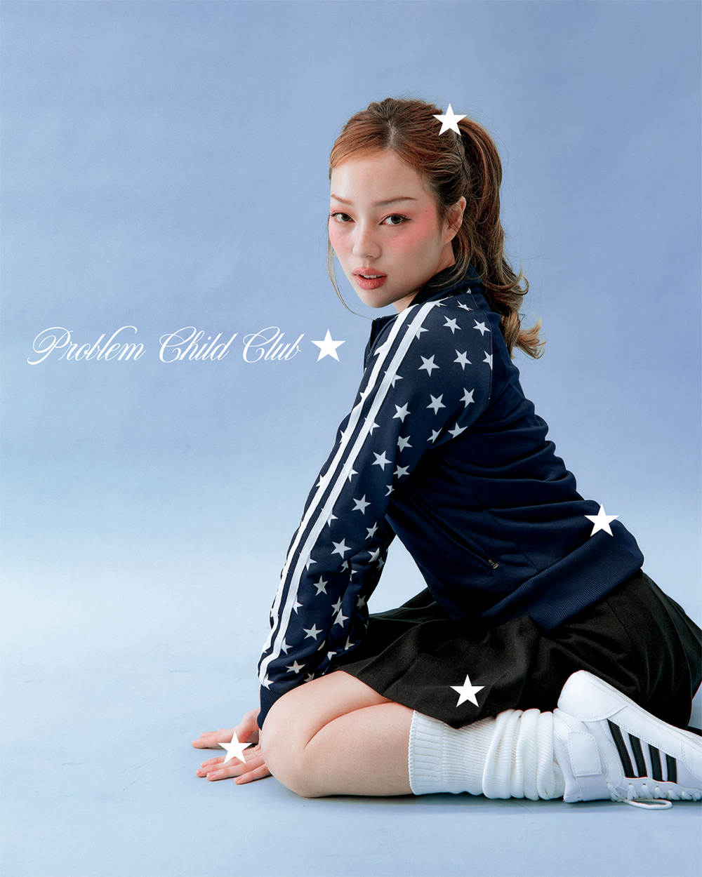 offline－STAR TRACK TOP (NAVY, SKY BLUE) – lolamoon.co